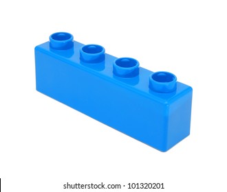 Blue Plastic Building Block Isolated On Stock Photo (Edit Now) 1469539847