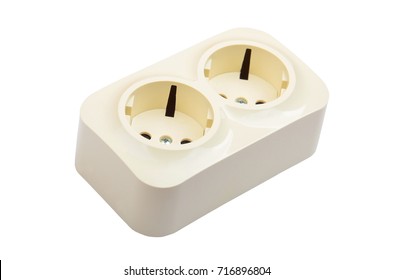 Plastic Power Socket Isolated On White Stock Photo 716896804 | Shutterstock
