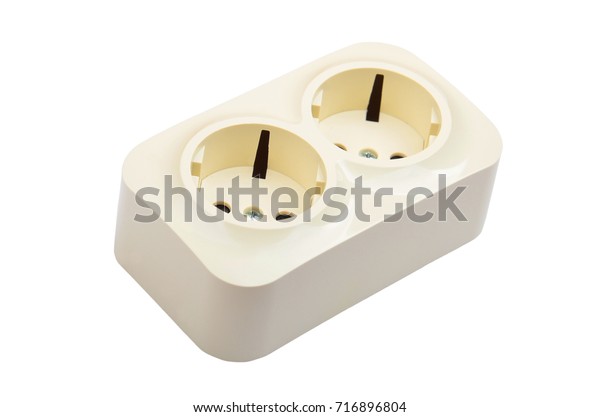 Plastic Power Socket Isolated On White Stock Photo 716896804 | Shutterstock