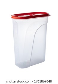 Plastic Transparent Container Red Lid Stock Photo 1761869648 | Shutterstock