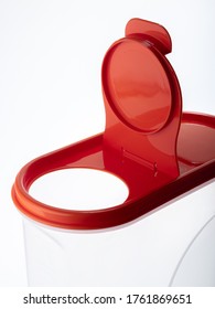 Plastic Transparent Container Red Lid Stock Photo 1761869651 | Shutterstock