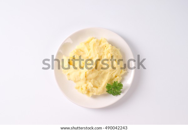 Plate Mashed Potatoes Puree Stock Photo 490042243 | Shutterstock