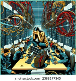 Platform Engineering Comic Book Style Worried AI-generated image ...