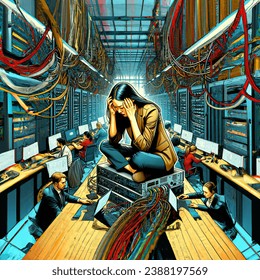 Platform Engineering Comic Book Style Worried AI-generated image ...