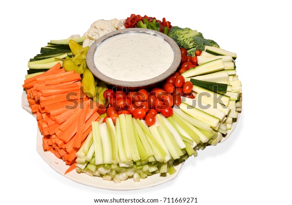 Platter Various Vegetables Dip Stock Photo (Edit Now) 711669271