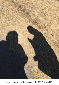 Two Human Shadows Large On Concrete Stock Photo 1102614452 | Shutterstock