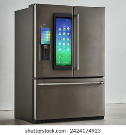 Advertising Product Photo Refrigerator Smart Screen AI-generated image ...