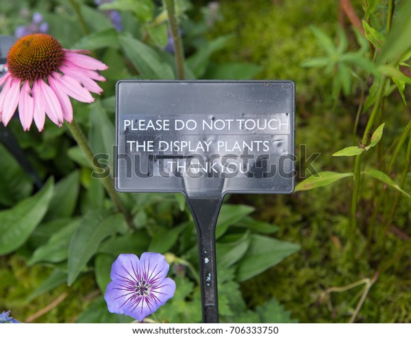 Please Do Not Touch Display Plants Stock Photo (Edit Now) 706333750
