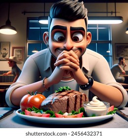 Please Generate Plot Cartoon Man Smirk AI-generated image 2456835997 ...