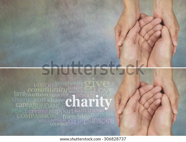 Please Give Generously Two Identical Banners Stock Photo (Edit Now ...