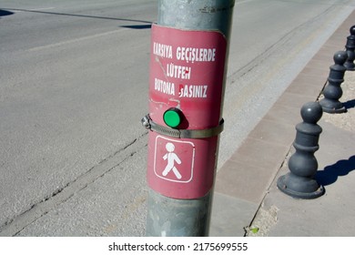 Please Press Button When Crossing Turkish Stock Photo 2175699555 ...