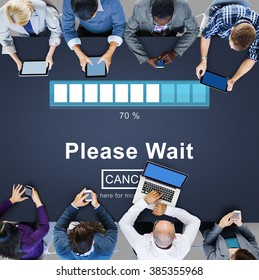Please Wait Loading Waiting Transfer Anticipation Stock Photo 385355968 ...