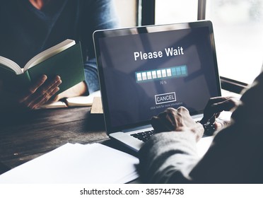 Please Wait Loading Waiting Transfer Anticipation Stock Photo 385744738 ...