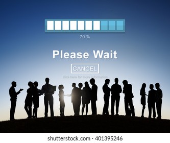 Please Wait Loading Waiting Transfer Anticipation Stock Photo 401395246 ...