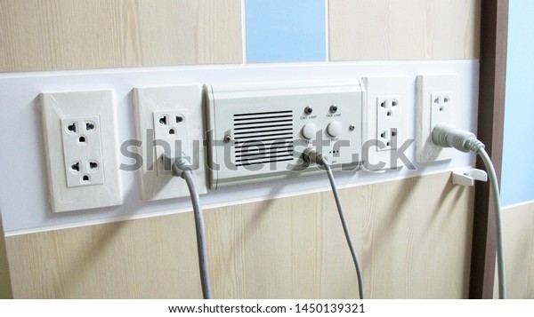Plugged Into Electrical Wall Socket Intercom Stock Photo (Edit Now ...