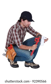 Plumber Using Pipe Wrench Stock Photo 92390566 | Shutterstock