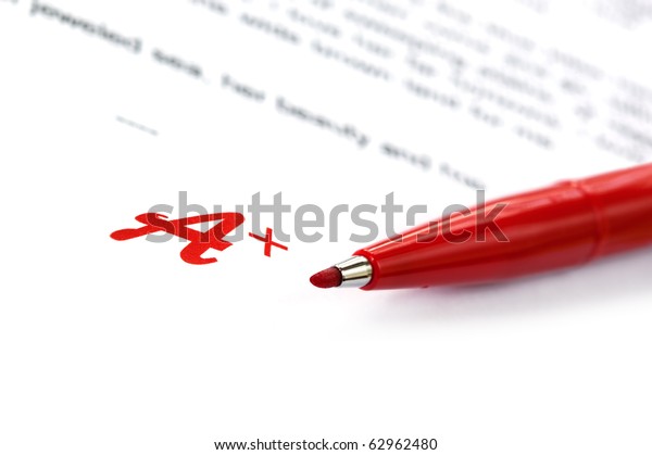 Plus Grading On Paper Red Marking Stock Photo (Edit Now) 62962480