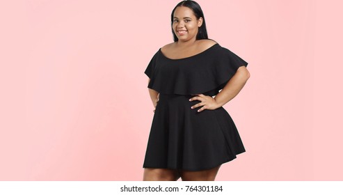Plus Size Model Studio Shoot Happy Stock Photo (Edit Now) 764301235