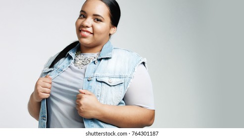 Plus Size Model Studio Shoot Happy Stock Photo 764301187 | Shutterstock