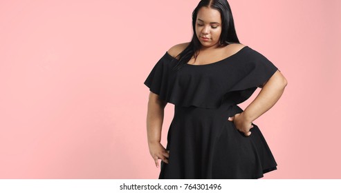 Plus Size Model Studio Shoot Happy Stock Photo (Edit Now) 764301235