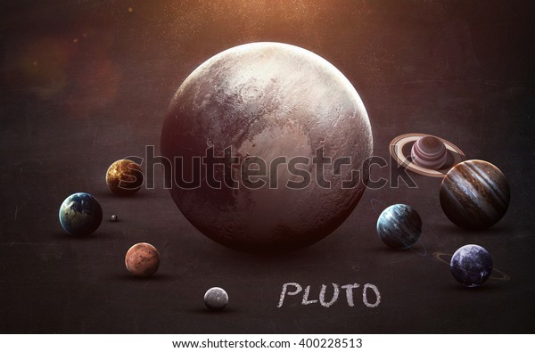 Pluto High Resolution Images Presents Planets Stock Photo 400228513 ...