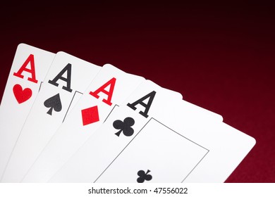 Pockets Aces Plenty Red Background Textcopy Stock Photo 47556022 ...