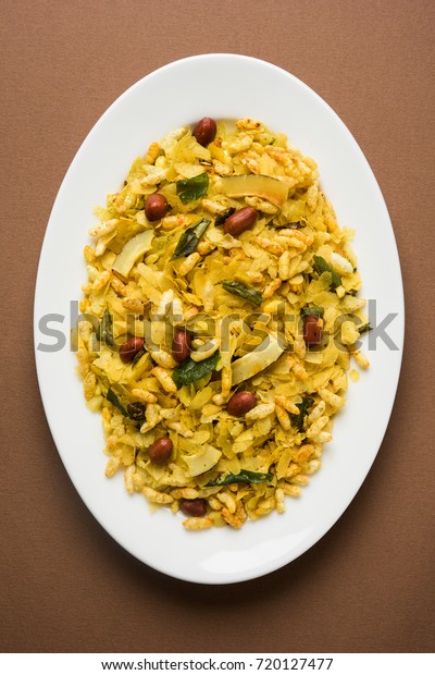 Poha Chivda Chivada Selective Focus Stock Photo (Edit Now) 720127477