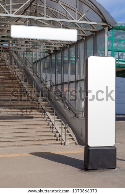 Pointer Metro Station White Lightbox Mockup Stock Photo 1073866373 ...