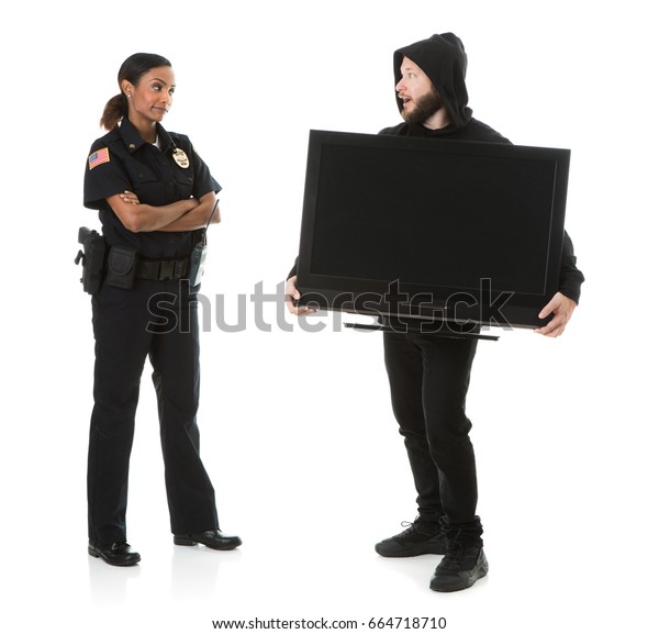 Police Female Officer Stops Man Stealing 스톡 사진(지금 편집) 664718710 Police Female Officer Stops Man Stealing 스톡 사진(지금 편집) 664718710