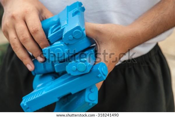 Police Practice Using Armed Tactical Pistol Stock Photo 318241490 ...