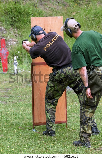 Police Shooting Practice Shooting Range Stock Photo 445821613 ...