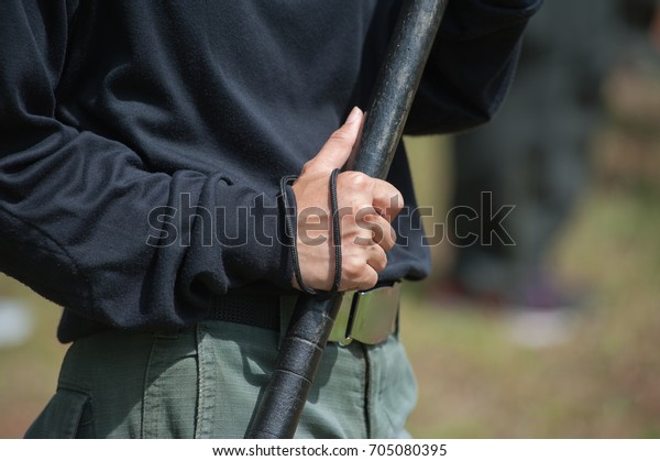 Policewoman Practice Using Baton Stock Photo 705080395 | Shutterstock