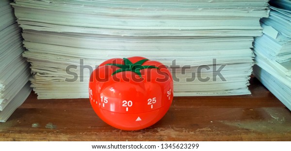 Pomodoro Timer Background Paper Textures Piled Stock Photo 1345623299 ...