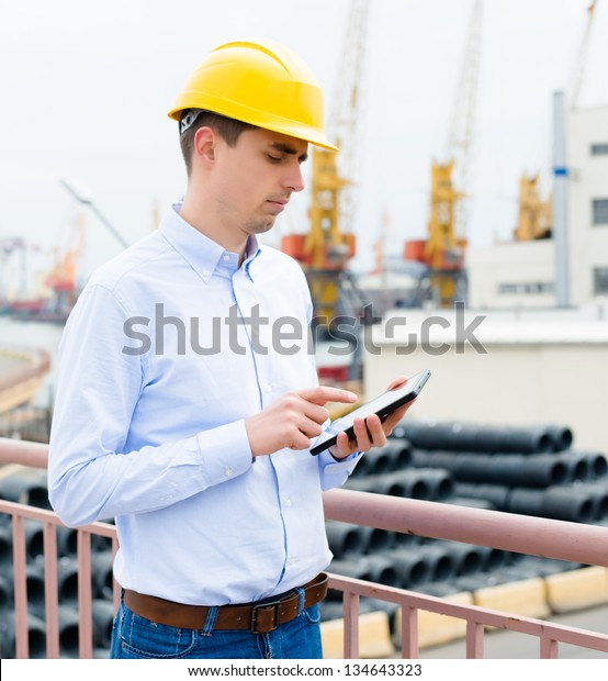 Port Engineer Using Digital Tablet Stock Photo 134643323 | Shutterstock
