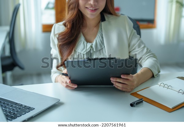 Portrait Asian Bank Employee Using Computer Stock Photo 2207561961 ... Portrait Asian Bank Employee Using Computer Stock Photo 2207561961 ...