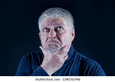 Portrait Brooding Older Man Stock Photo 1340761946 | Shutterstock