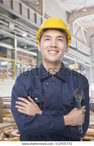 Portrait Construction Worker Stock Photo (Edit Now) 152935772