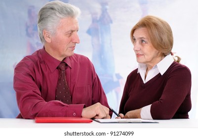Portrait Cute Aged Workers Posing Stock Photo 91274099 | Shutterstock
