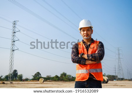 Portrait of Electrical Engineer, field engineer, foreman, owner ...