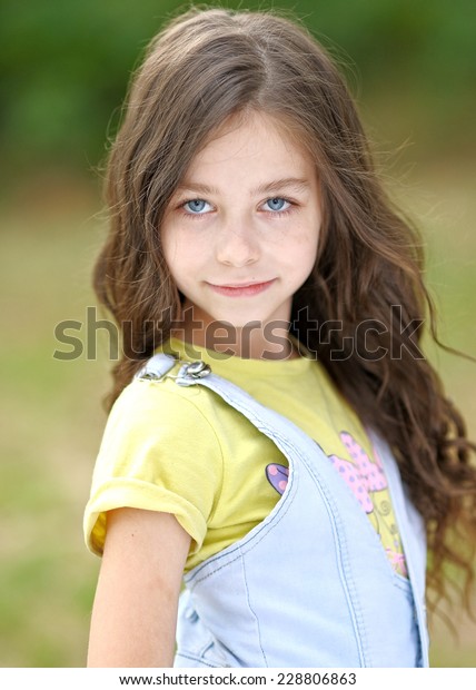 Portrait Little Girl Outdoors Summer Stock Photo (Edit Now) 228806863 Portrait Little Girl Outdoors Summer Stock Photo (Edit Now) 228806863