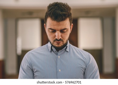 Portrait Man Looking Down Stock Photo 576962701 | Shutterstock