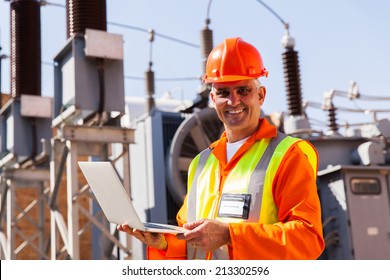 Portrait Mid Age Technical Engineer Laptop Stock Photo 213302596 ...