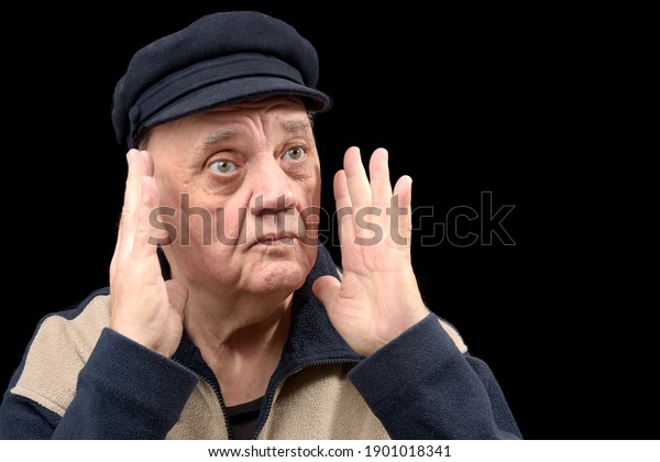 Portrait Old Man Cap Gesturing Angry Stock Photo 1901018341 | Shutterstock