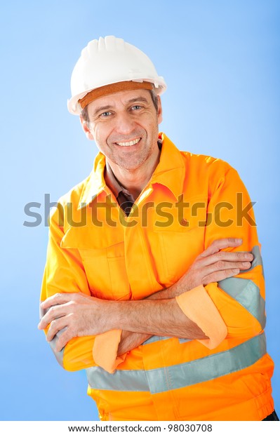 Portrait Senior Construction Worker Wearing Safety Stock Photo 98030708 ... Portrait Senior Construction Worker Wearing Safety Stock Photo 98030708 ...