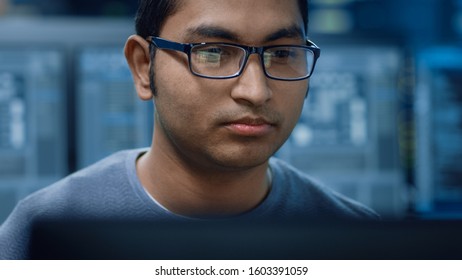 Portrait Smart Handsome Software Developer Wearing Stock Photo ...