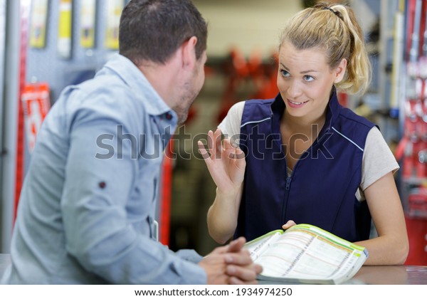 Portrait Worker Talking Client Stock Photo 1934974250 | Shutterstock