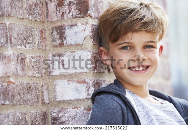 Portrait Young Boy Leaning Against Wall Stock Photo (Edit Now) 217515022 Portrait Young Boy Leaning Against Wall Stock Photo (Edit Now) 217515022