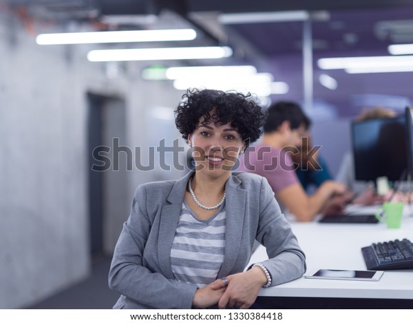 Portrait Young Female Software Developer Busy Stock Photo 1330384418 ...