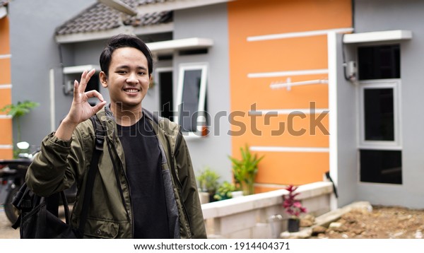 Portrait Young Men Standing Front Their Stock Photo 1914404371 ...