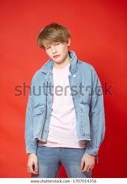 Portrait Young Model Boy Studio Stock Photo 1707014356 | Shutterstock
